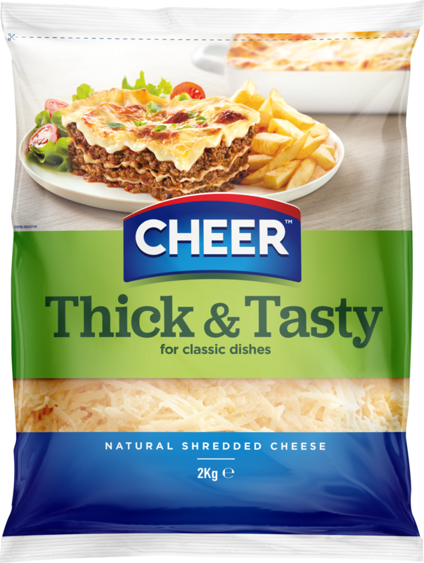 Cheer Thick Shred Cheddar 2kg – North Coast Smallgoods
